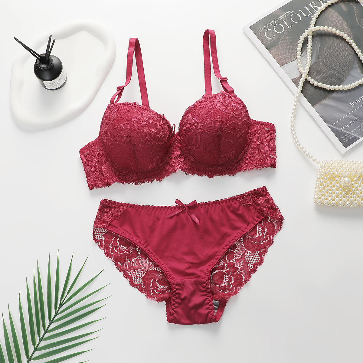 Sajiero Bra Set - Embro Maroon – BAMS